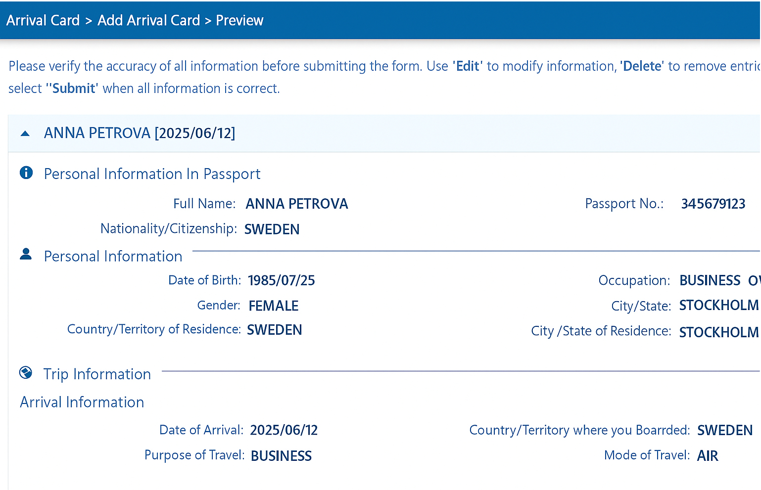 Australia Digital Arrival Card - Official TDAC Processing Service